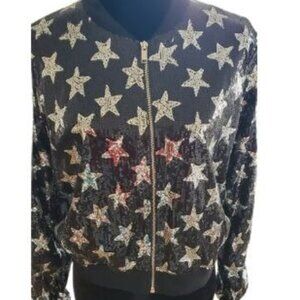 Jackets & Coats | Designer Beaded Sequins Sequined Embellished Stars ...